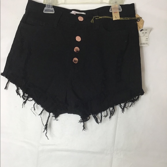 Vibrant | Shorts | Vibrant M I U Black Short Shorts Size Large | Poshmark